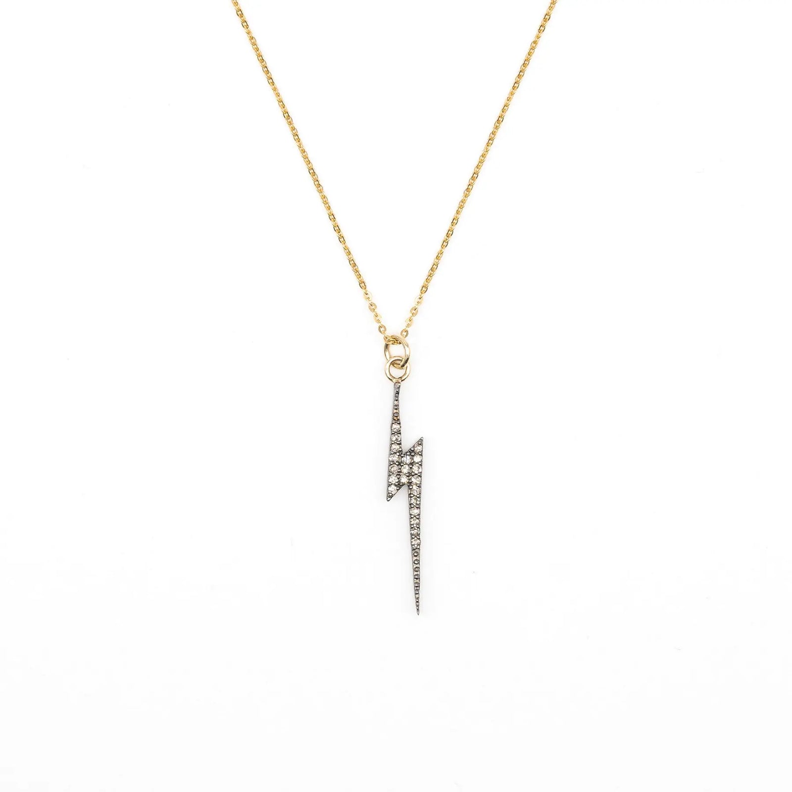 Diamond Lightning Bolt Necklace - Kirstie Le Marque