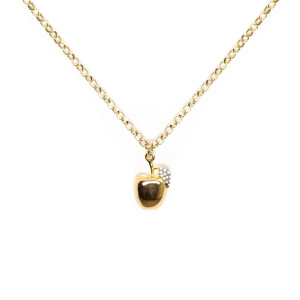Gold apple pendant store